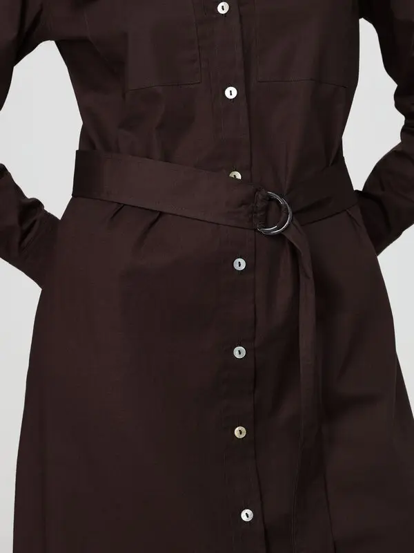 KANGRA Cotton Shirtdress - Dark