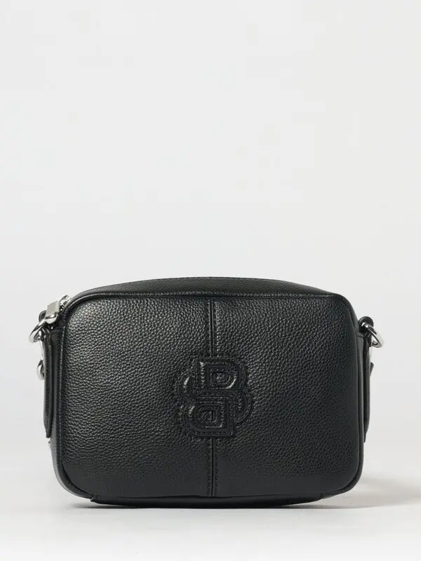 BOSS Grained Faux Leather Crossbody Bag - Black