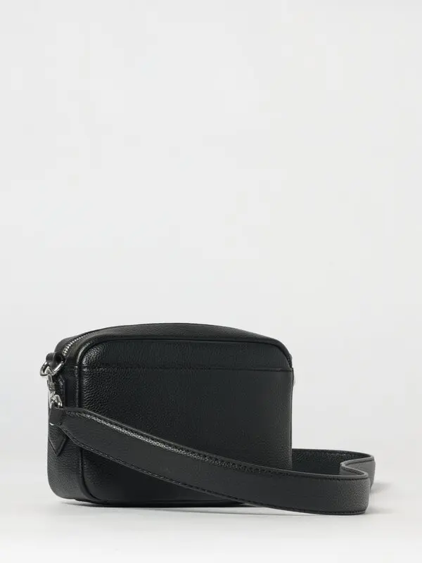BOSS Grained Faux Leather Crossbody Bag - Black