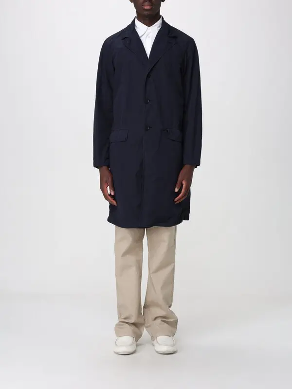Aspesi Knee-length Single-breasted Nylon Trench Coat With Lapel Collar