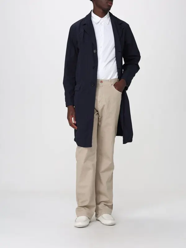 Aspesi Knee-length Single-breasted Nylon Trench Coat With Lapel Collar