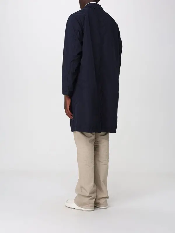 Aspesi Knee-length Single-breasted Nylon Trench Coat With Lapel Collar
