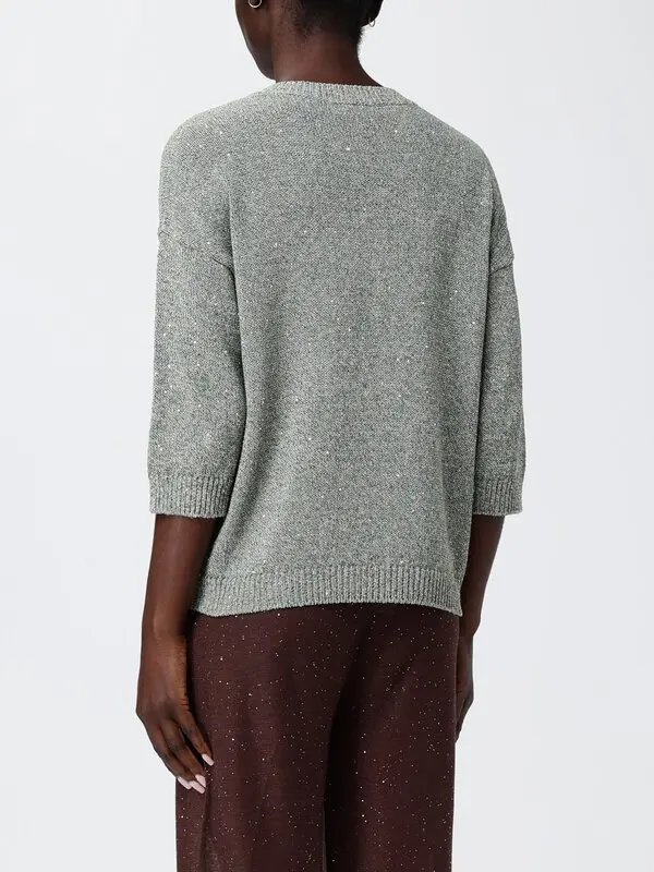 KANGRA Cotton Blend V-neck Sweater - Mint