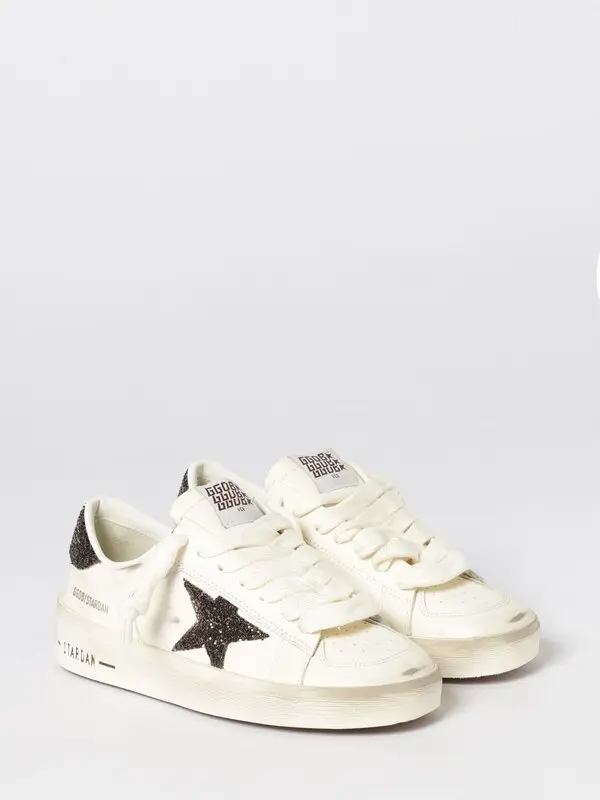 GOLDEN GOOSE Lace-up Sneakers With Glitter Detail