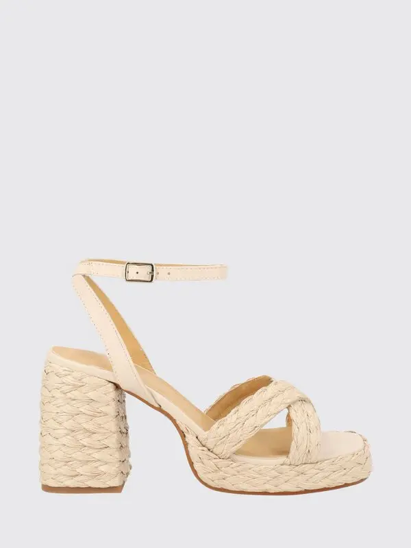 CastaÑer Valeriette Woven Raffia And Leather Sandal - Ivory