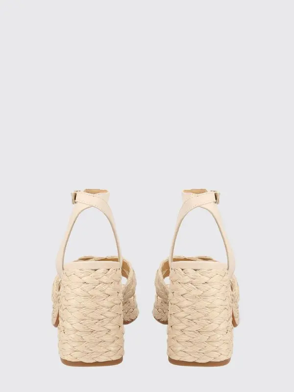 CastaÑer Valeriette Woven Raffia And Leather Sandal - Ivory