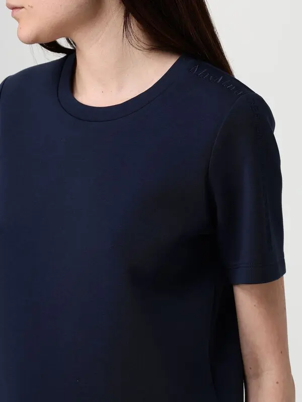 Max Mara Cotton Blend Basic T-shirt - Blue