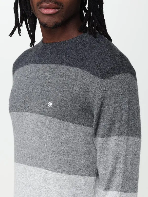 MANUEL RITZ Striped Fine Knit Pullover