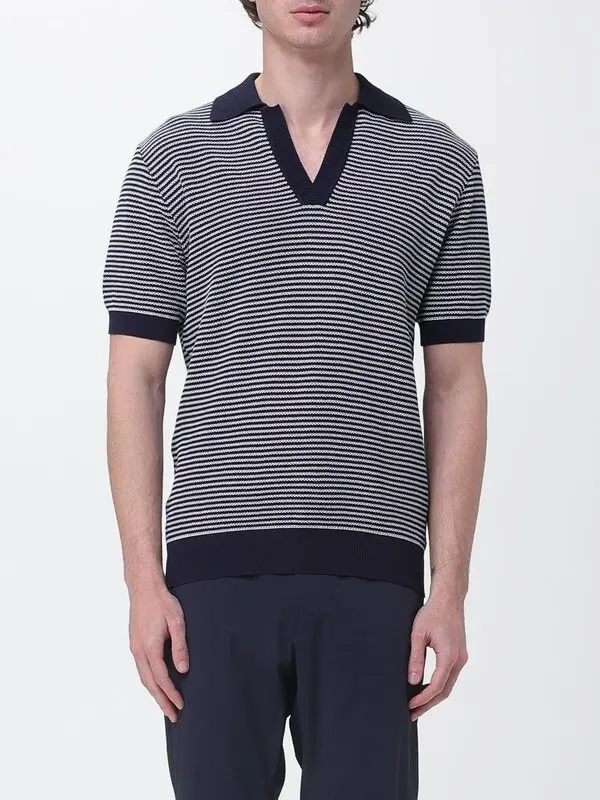 KANGRA Striped Cotton Polo Shirt