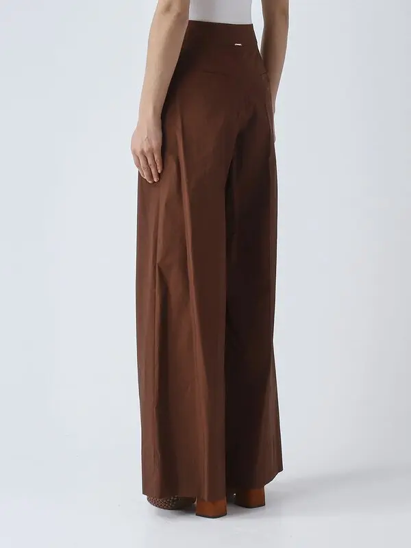 TWINSET Stretch Cotton Palazzo Trousers