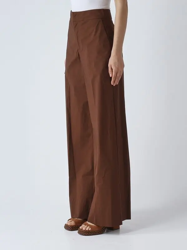TWINSET Stretch Cotton Palazzo Trousers
