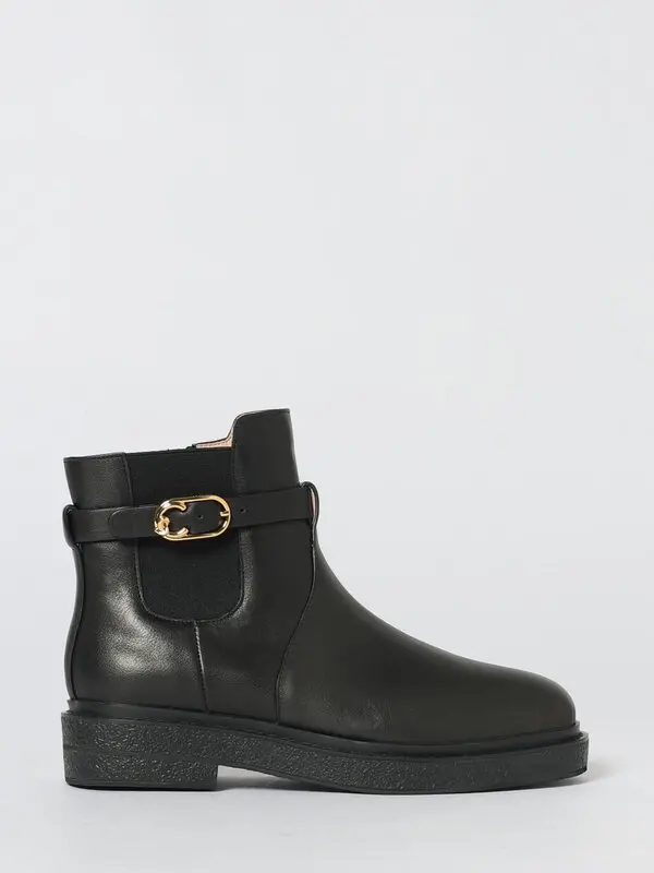COCCINELLE Ankle Boots With Buckle Detail - Black