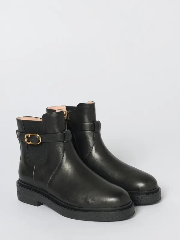 COCCINELLE Ankle Boots With Buckle Detail - Black