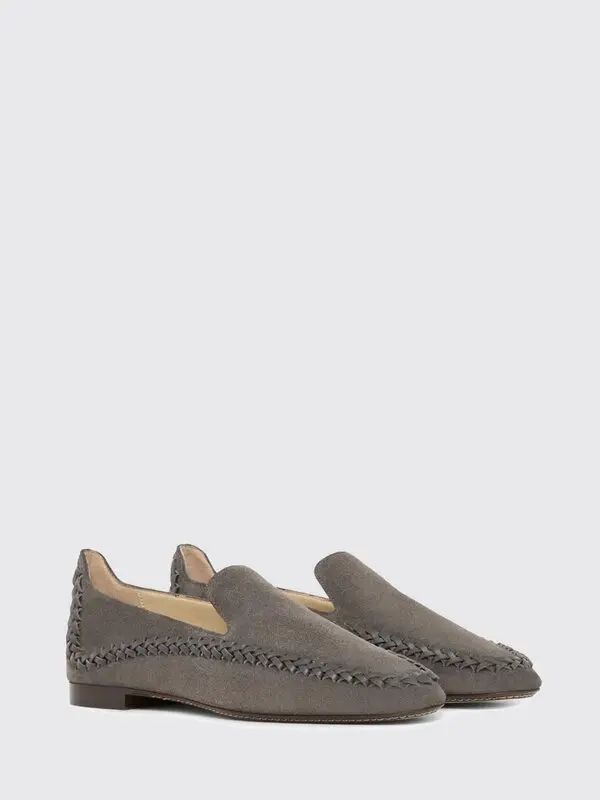 Giorgio Armani Suede Loafers With Woven Stitching