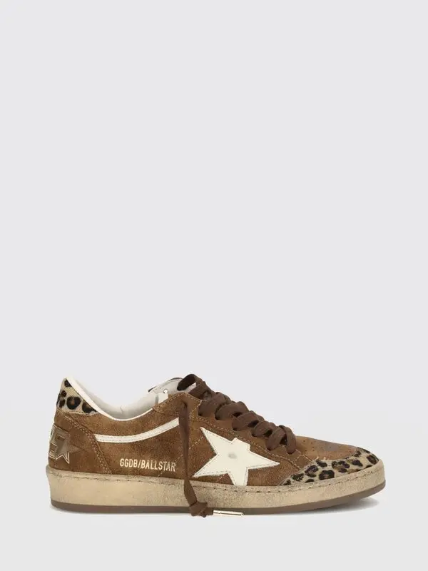 GOLDEN GOOSE Suede Sneakers With Leopard Print Accents