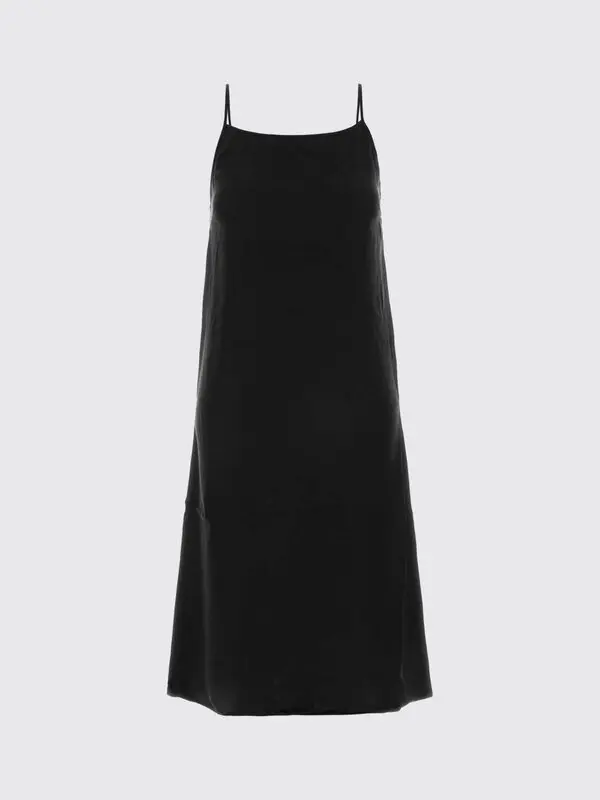 UMA WANG Cupro Midi Slip Dress With Square Neckline And Thin Straps