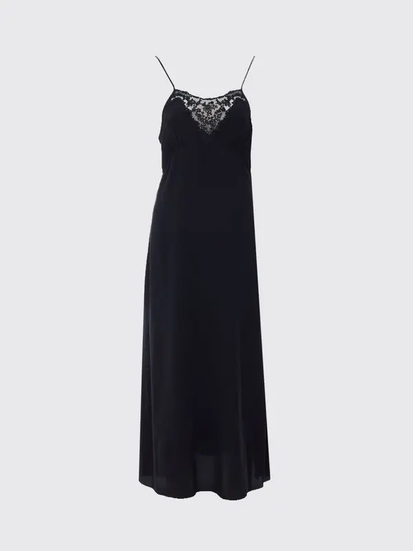 Chloé Midi Dress In Silk With Lace Inserts