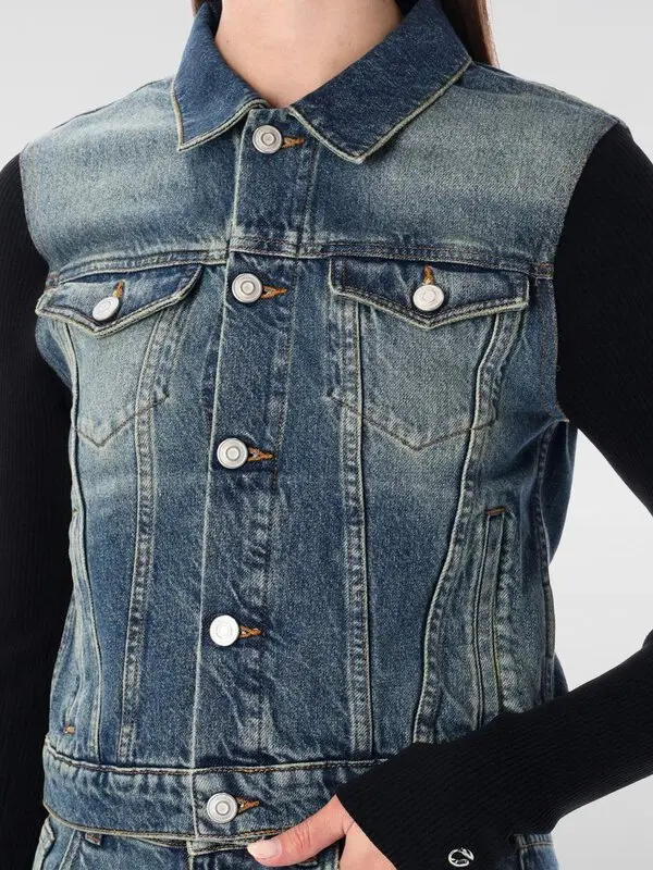 Coperni Denim Jacket With Contrast Sleeves