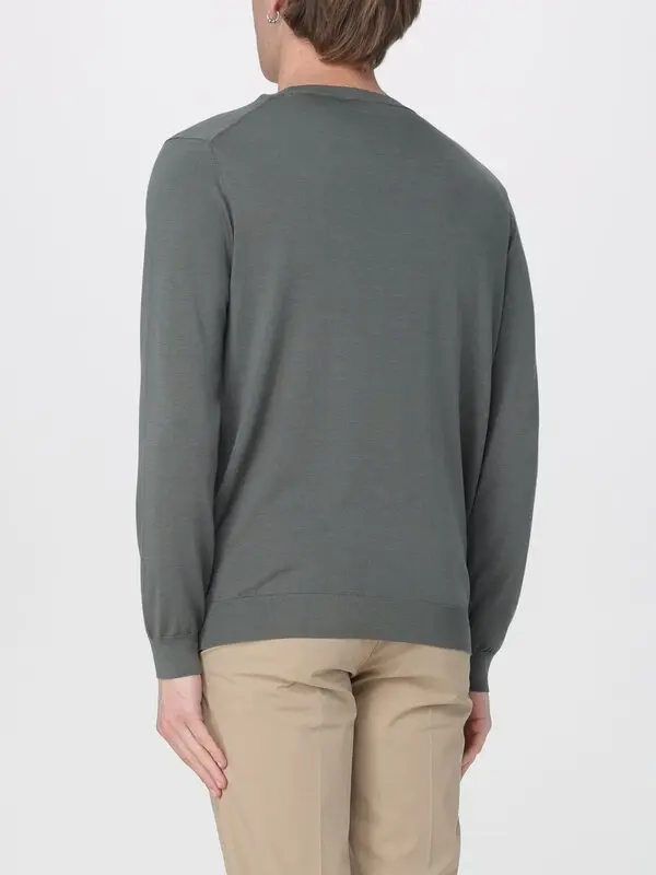 KANGRA Cotton And Silk Crew Neck Pullover - Green