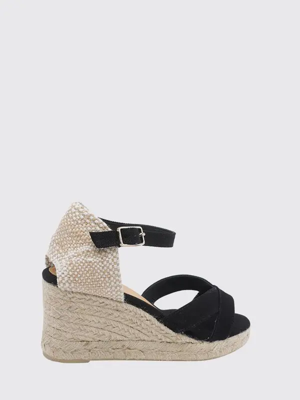 CastaÑer Bruna Mid-wedge Canvas Espadrilles With Adjustable Ankle Strap