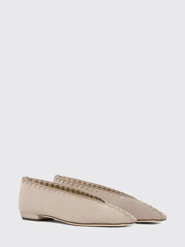 Giorgio Armani Suede Ballerinas With Stitching