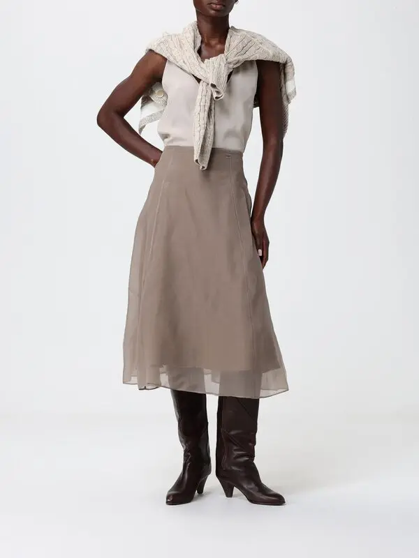 Brunello Cucinelli Skirt Colour - Brown