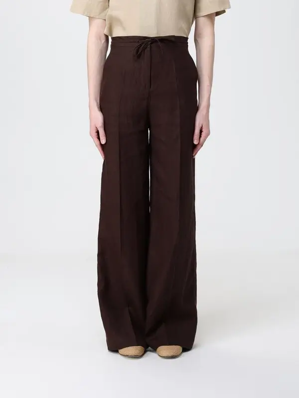 COLMAR Linen Palazzo Pants - Dark