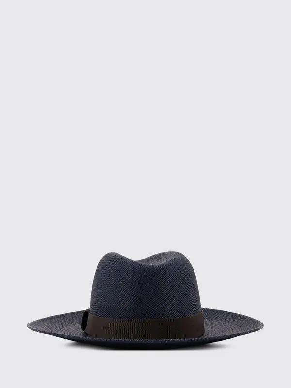 Brunello Cucinelli Raffia Panama Hat With Ribbon Detail