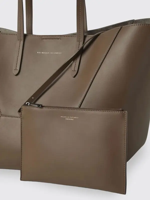 Brunello Cucinelli Bc Duo Leather Tote Shoulder Bag