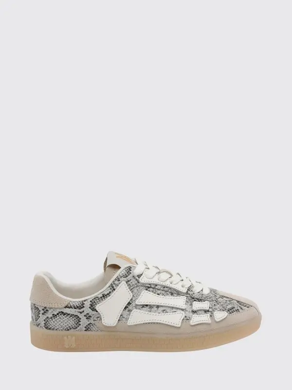 Amiri Skel Sneakers In Python Print Leather - Grey