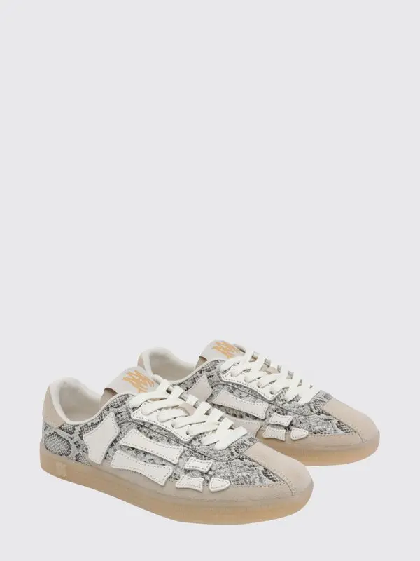 Amiri Skel Sneakers In Python Print Leather - Grey