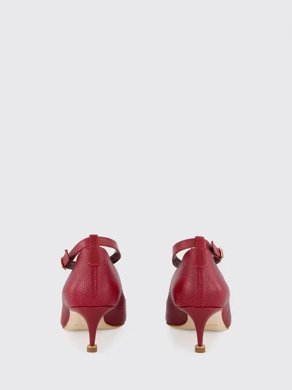 Manolo Blahnik Lizard-print Leather T-strap Mary Jane Pumps