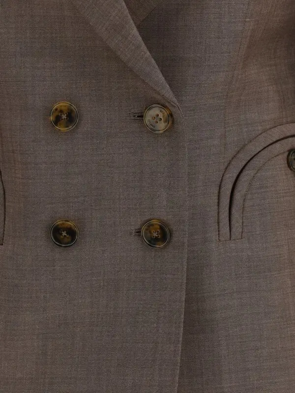 BLAZÉ MILANO Double-breasted Virgin Wool Blazer With Peak Lapels
