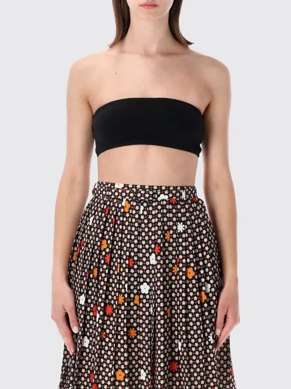 MAISON MARGIELA Off-the-shoulder Cropped Jersey Top - Black