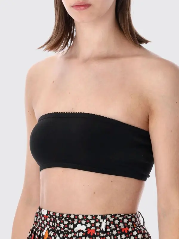 MAISON MARGIELA Off-the-shoulder Cropped Jersey Top - Black