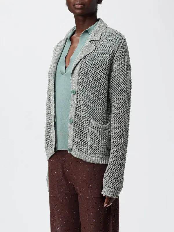 KANGRA Cotton Blend Blazer Cardigan - Mint