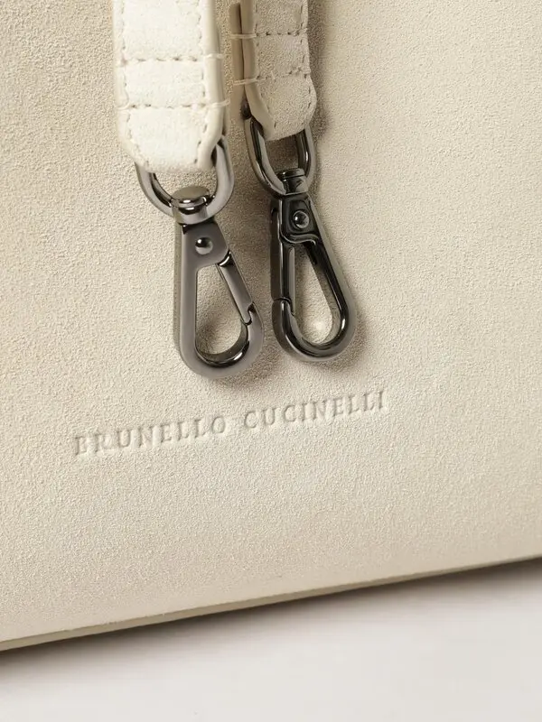 Brunello Cucinelli Suede Handbag With Monile Detail