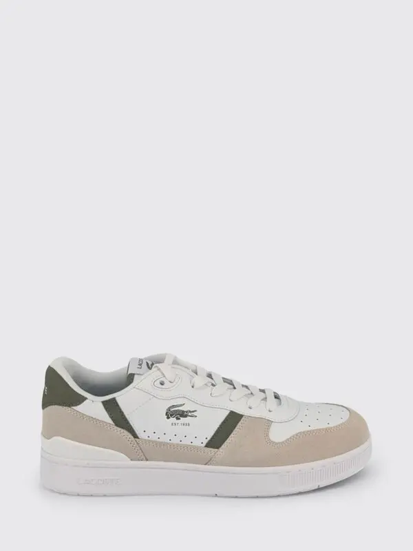 Lacoste T-clip Set Bi-leather And Suede Sneakers With Logo