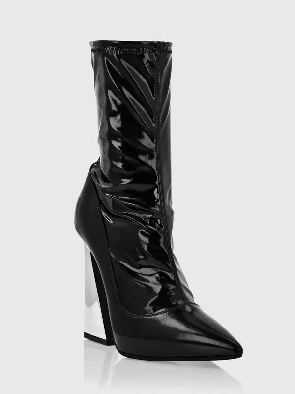 Philipp Plein Patent-effect Stretch Ankle Boots
