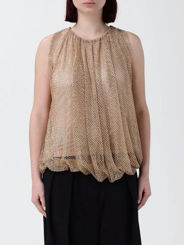 Sportmax Top With Rhinestones - Camel