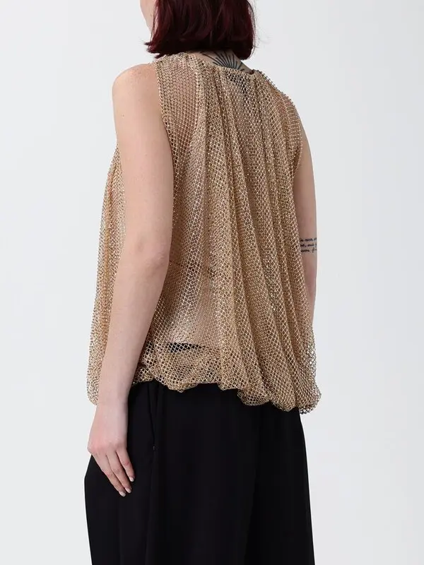 Sportmax Top With Rhinestones - Camel