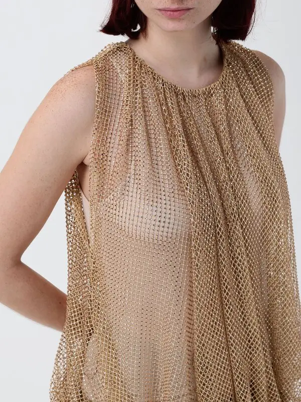 Sportmax Top With Rhinestones - Camel