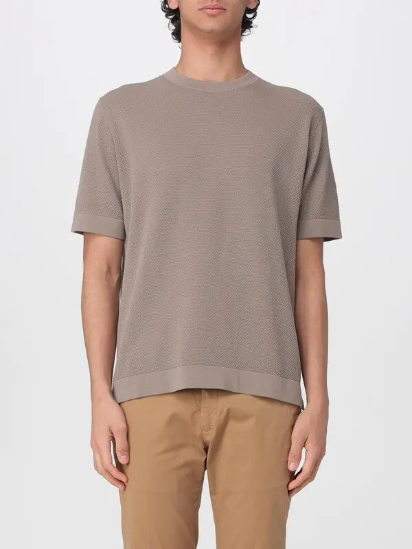 KANGRA Cotton Crew Neck Pullover - Brown