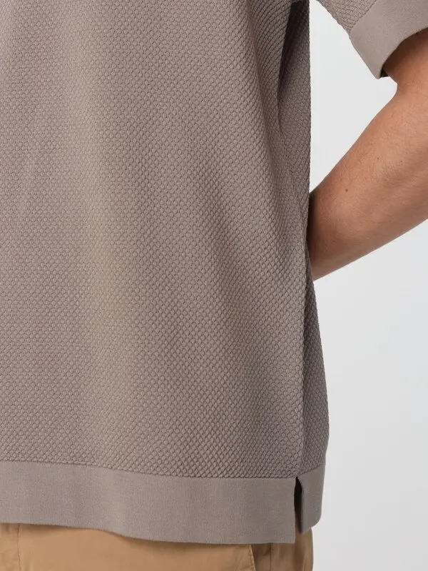 KANGRA Cotton Crew Neck Pullover - Brown