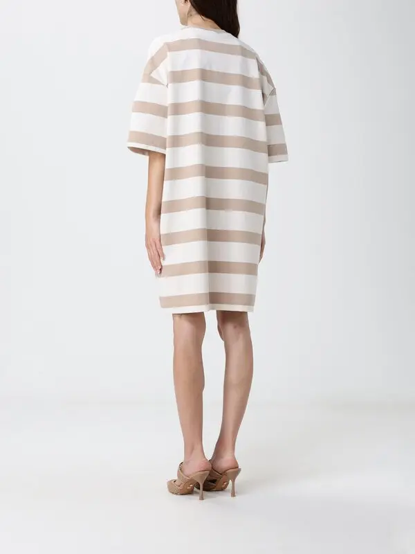 Max Mara Mela Striped Viscose Blend T-shirt Mini Dress