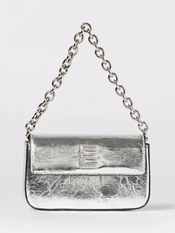 ERMANNO FIRENZE Laminated Leather Bag - Silver