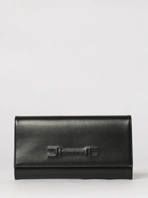 Elisabetta Franchi Embossed Logo Pouch - Black