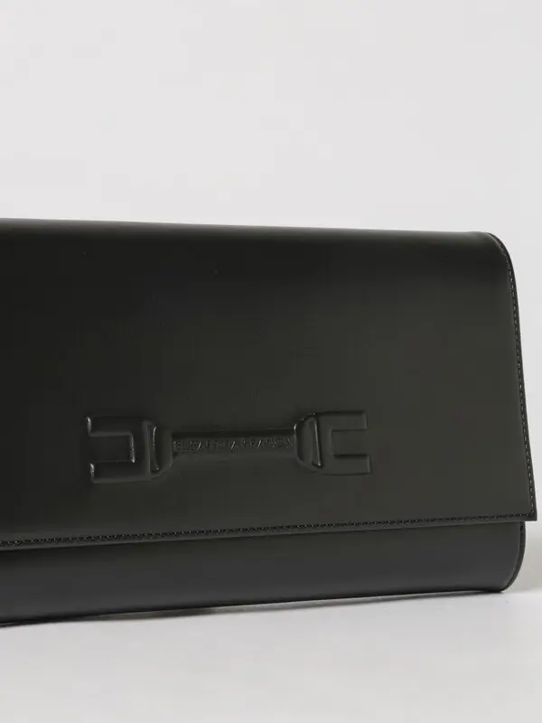 Elisabetta Franchi Embossed Logo Pouch - Black