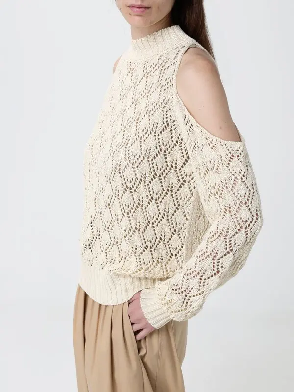 ANIYE BY Open-knit Cotton Turtleneck Sweater With Dropped Shoulders