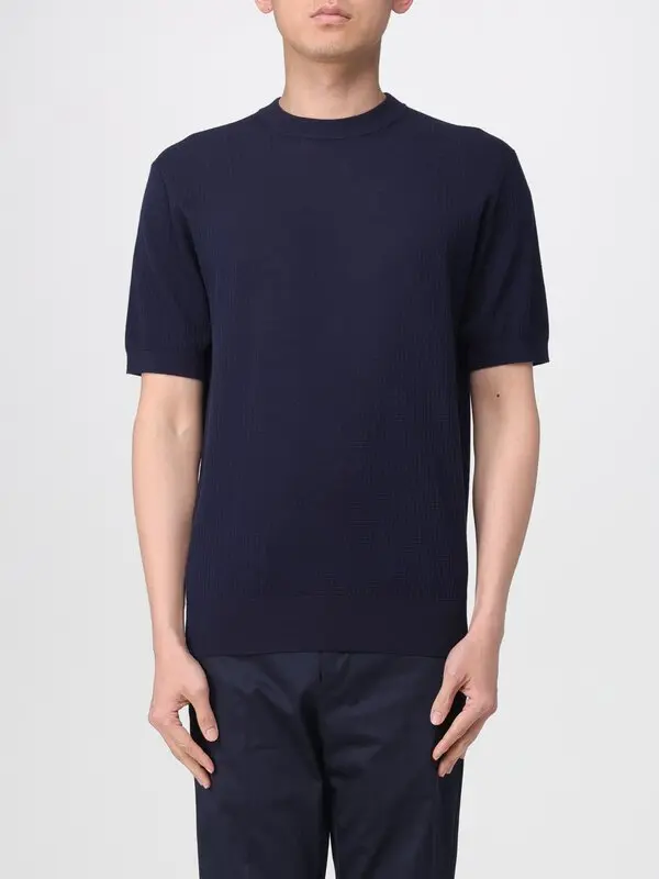 KANGRA Cotton Crew Neck Pullover - Blue